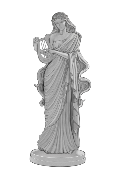 Musical muse sculpture(2D) - ibisPaint