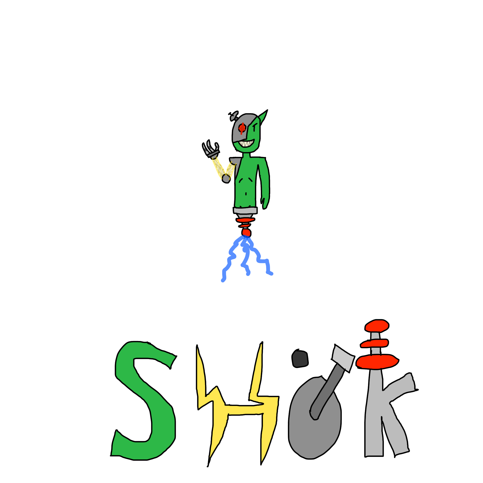 Shök, Cyborg-Goblin - ibisPaint