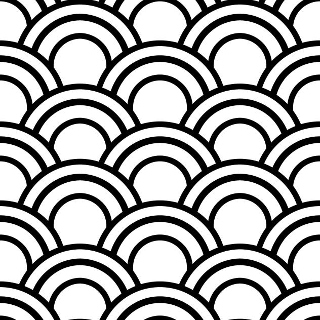 traditional pattern, black scales - ibisPaint