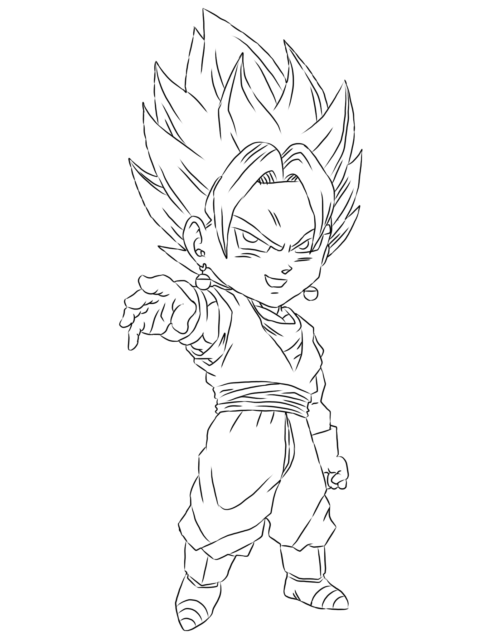 Drawing Vegito chibi - ibisPaint