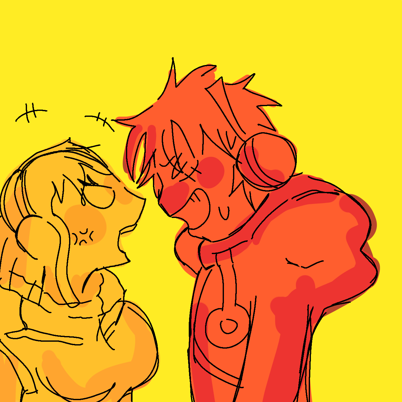 Egghead Luffy n Nami. - ibisPaint