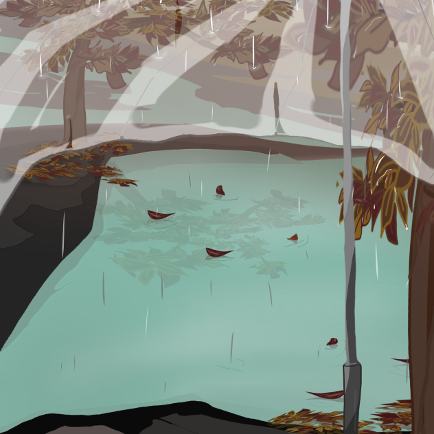 autumn when it's rain - ibisPaint