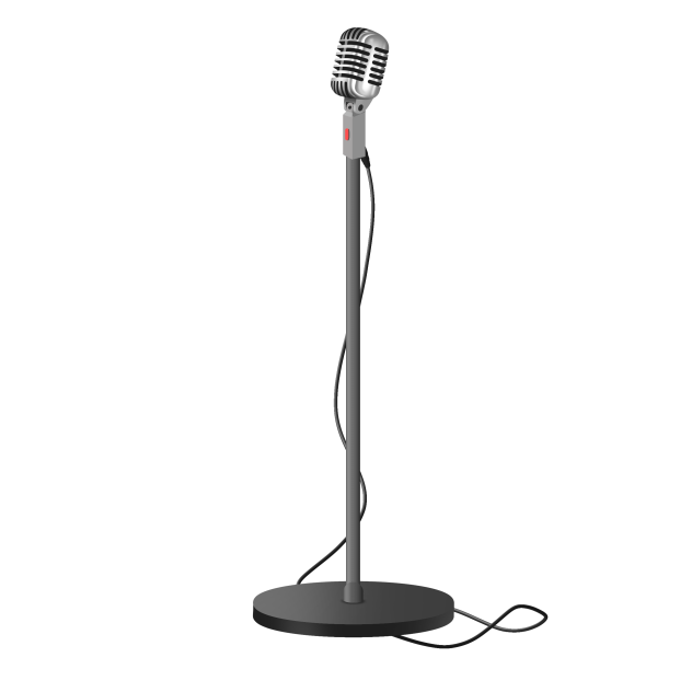 Microphone with stand - ibisPaint