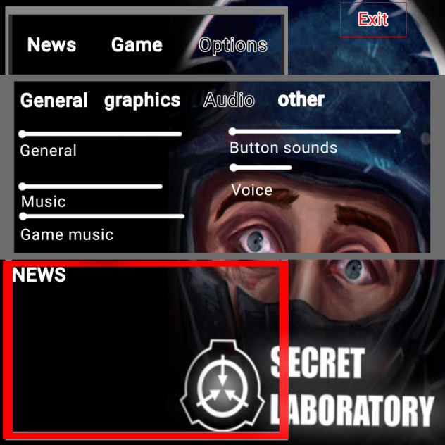 SCP Sl menu concept - ibisPaint