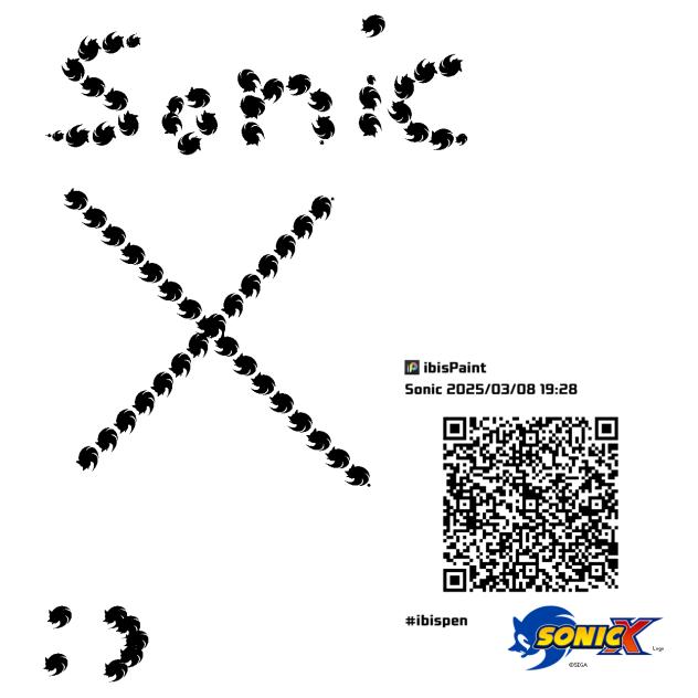 sonic x logo brush (joke brush) - ibisPaint