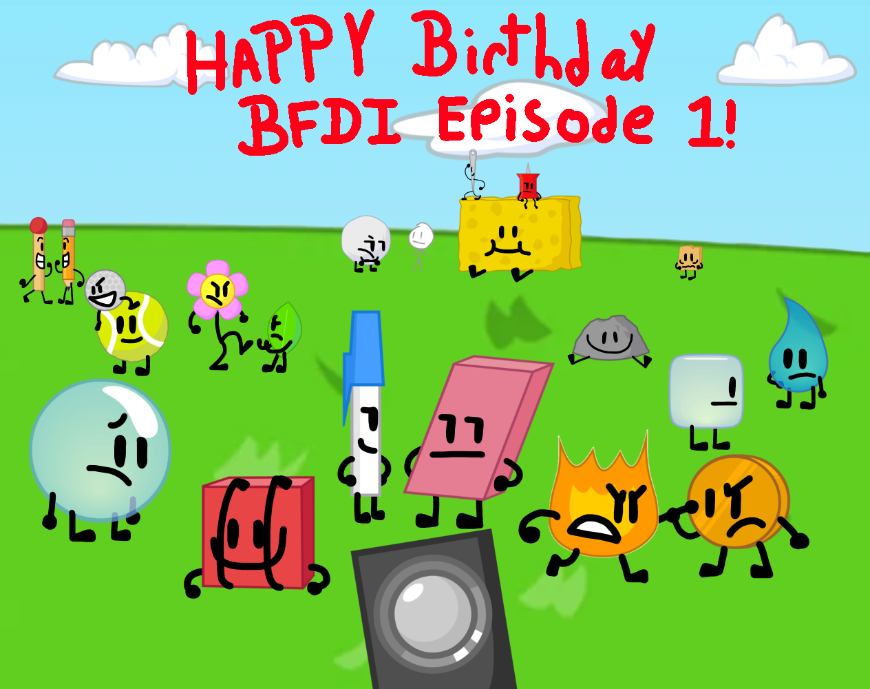 ( A day late ._.) Happy Birthday BFDI! - ibisPaint