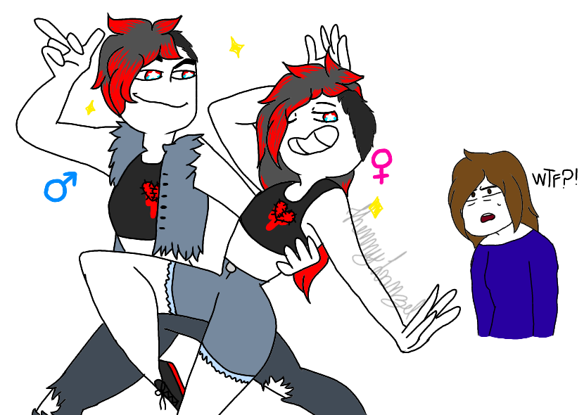 Psycho!Oc (F-M) Sad!Oc - ibisPaint