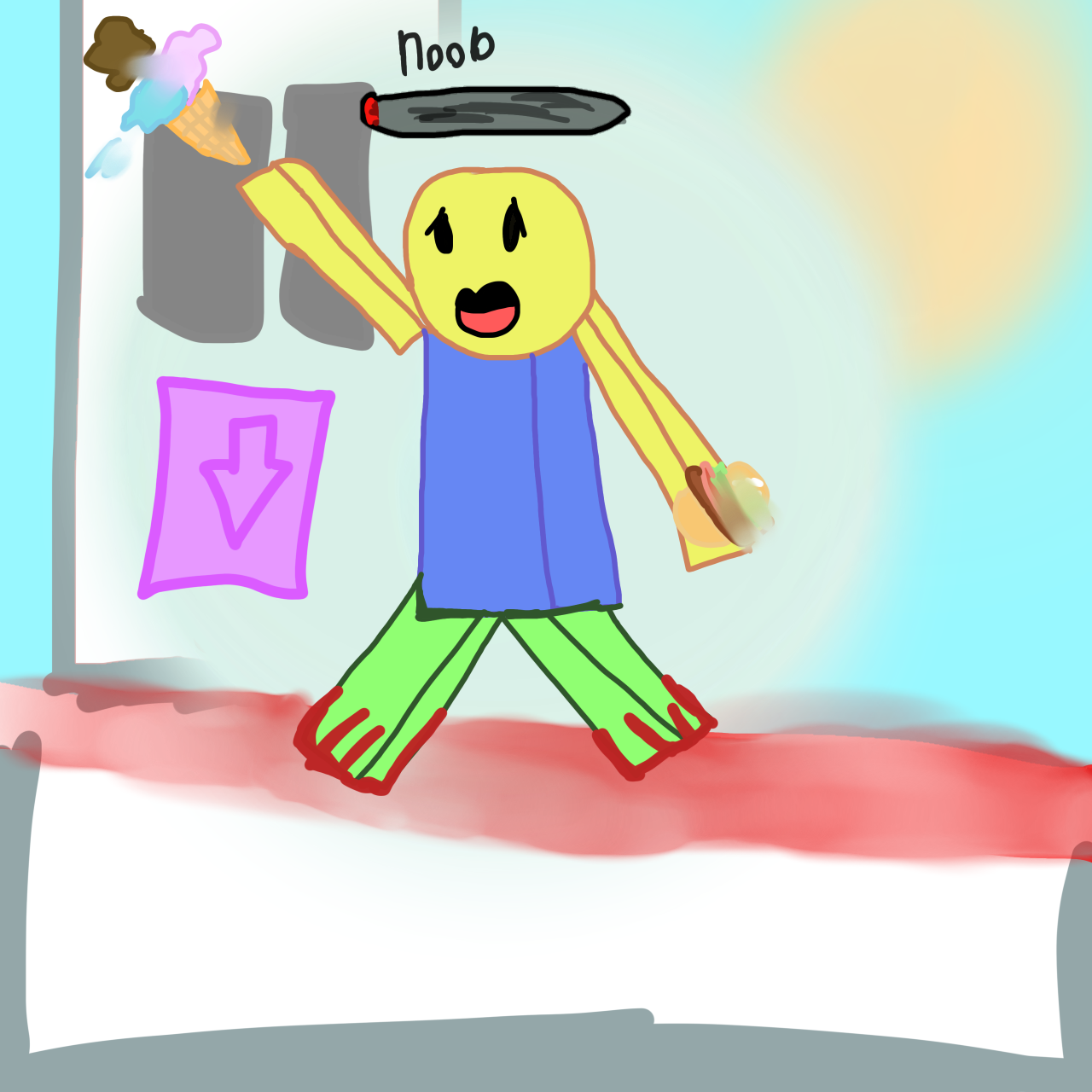 the noob roblox - ibisPaint