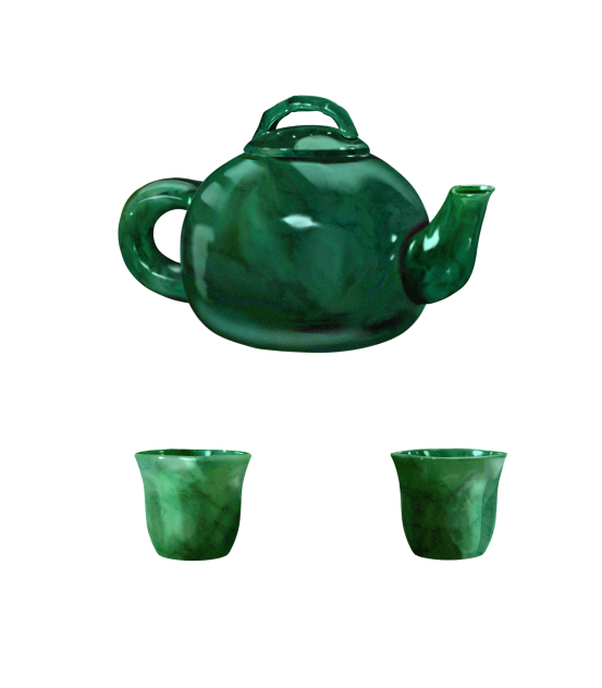 jade tea set - ibisPaint