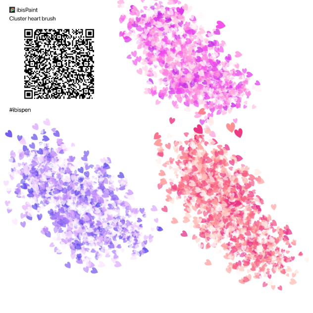 Cluster heart brush💖 - ibisPaint