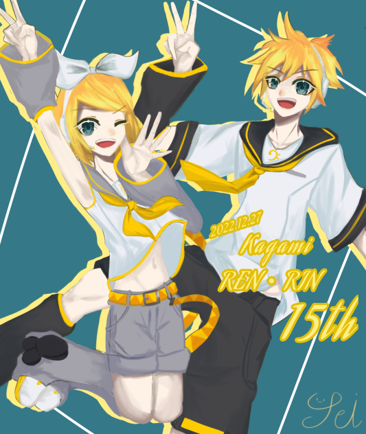 鏡音レン・リン15th記念 - ibisPaint