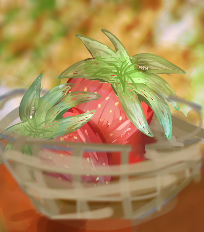 strawberry basket - ibisPaint