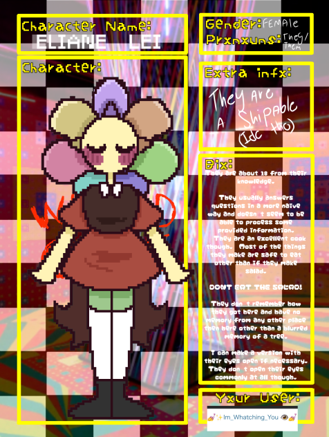 CHARACTER SHEET FOR WEIRDCXRE - ibisPaint