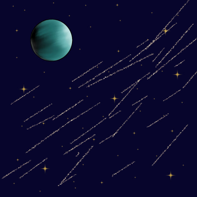 Blue moon meteor shower - ibisPaint