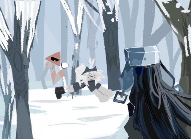 A Normal Day In Snowy Forest - ibisPaint