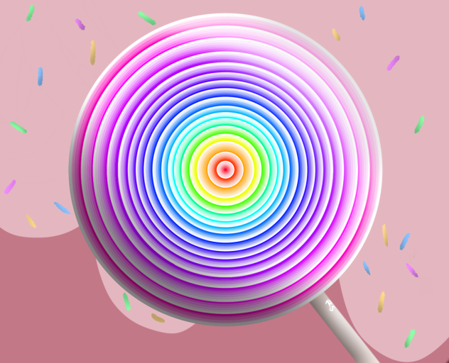 Rainbow lollipop - ibisPaint