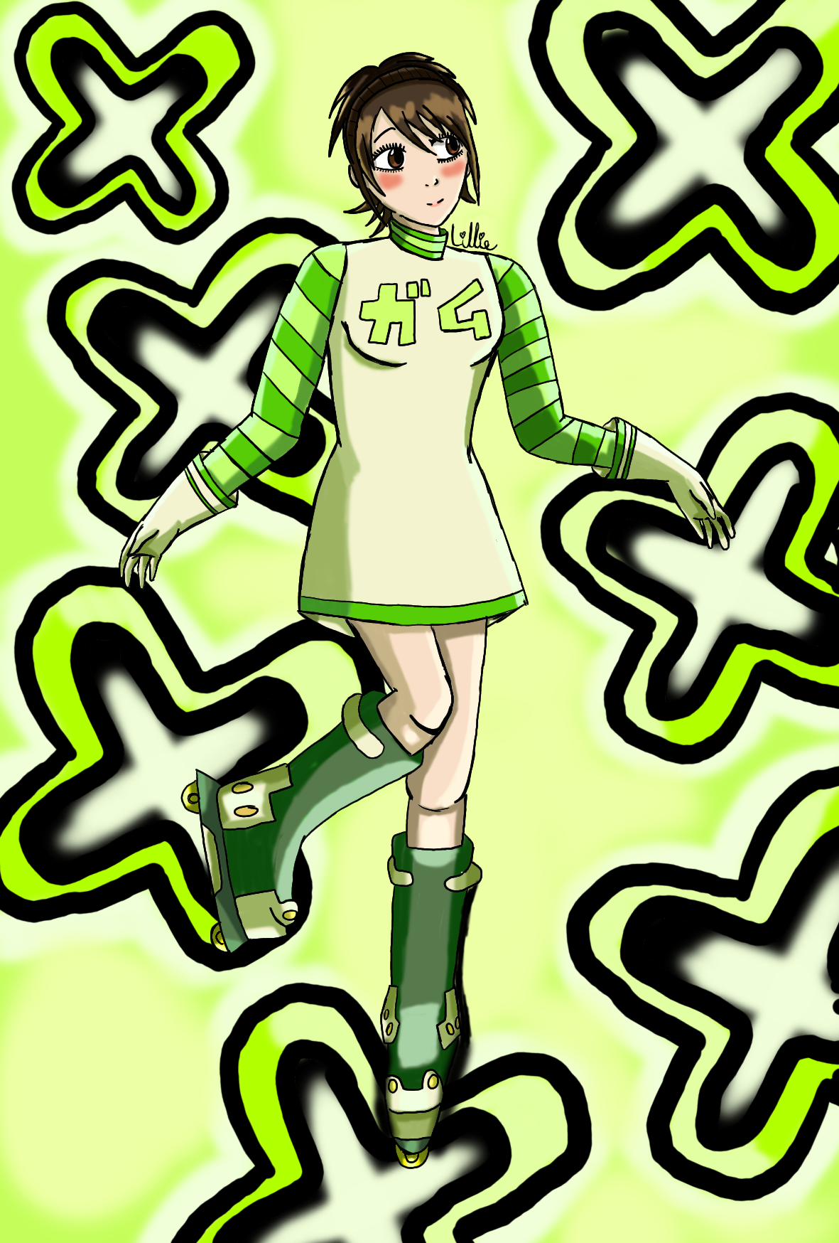 Otae Shimura x Gum 🧡💚 ( Gintama x JSR ) - ibisPaint