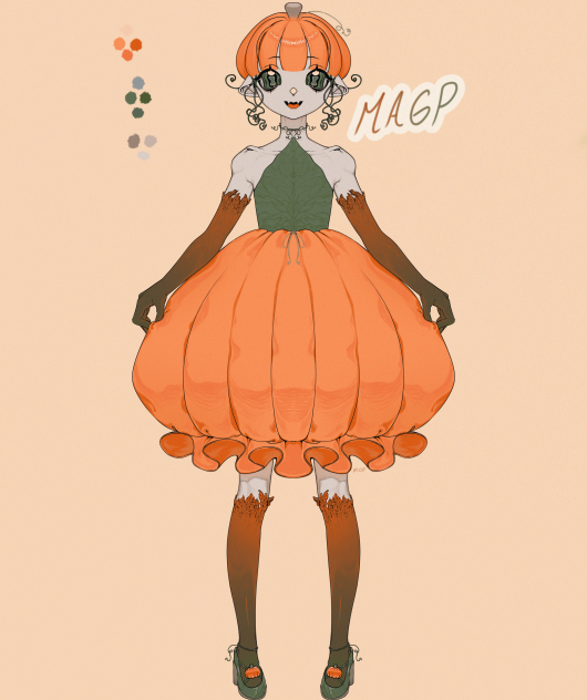 Pumpkin character Sininip - ibisPaint
