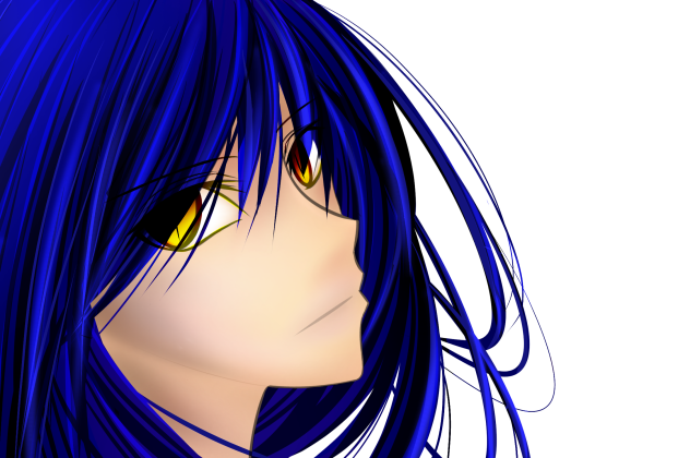 Blue haired lady - ibisPaint