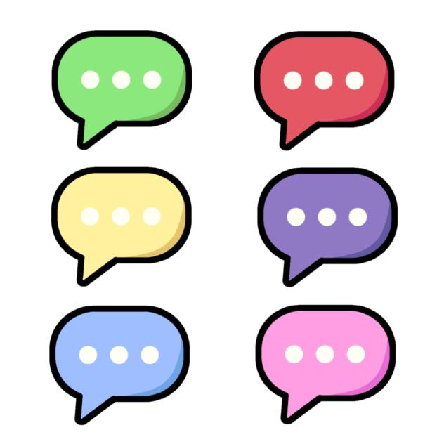 Chat bubbles stickers - ibisPaint
