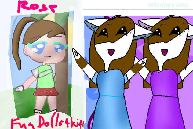 Catty and Rosie as kids (Fan art) - ibisPaint