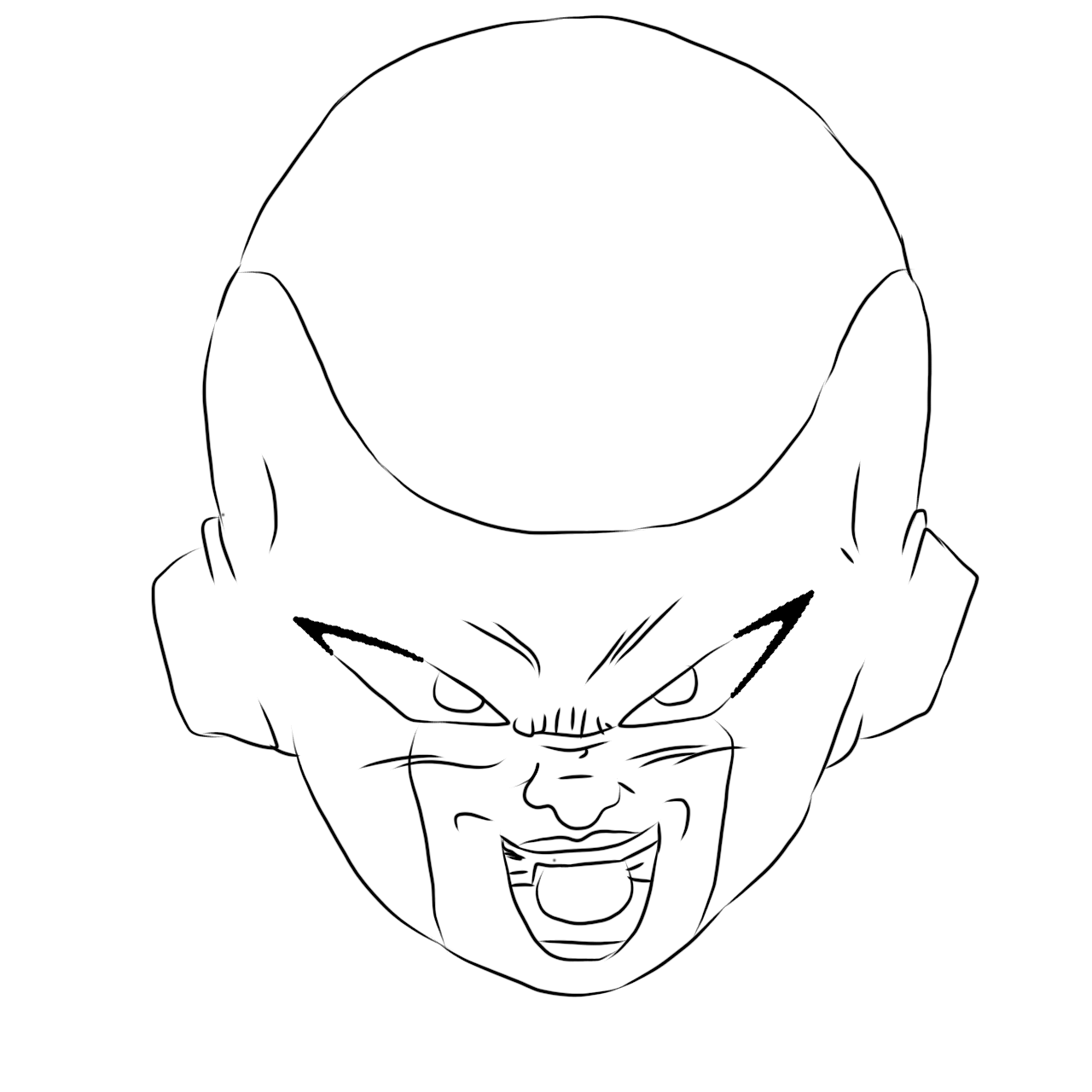Drawing Frieza's Head - ibisPaint