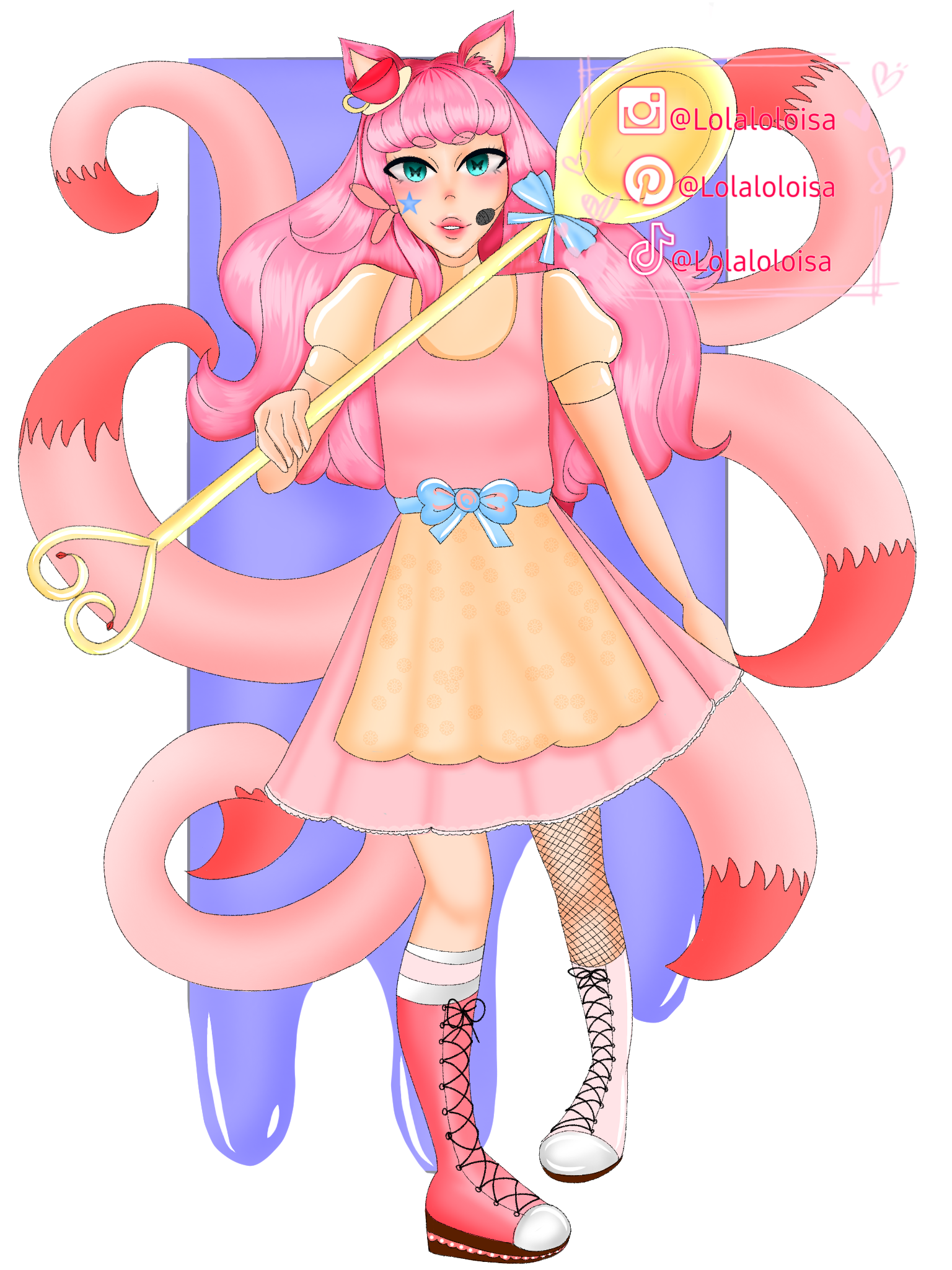 Fox girl pink - ibisPaint
