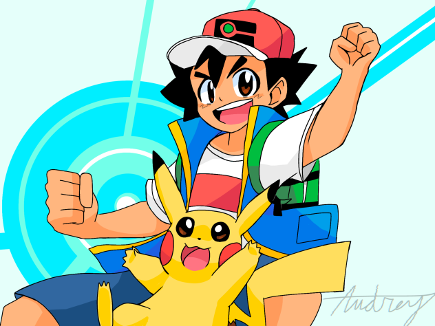 Ash and Pikachu - ibisPaint