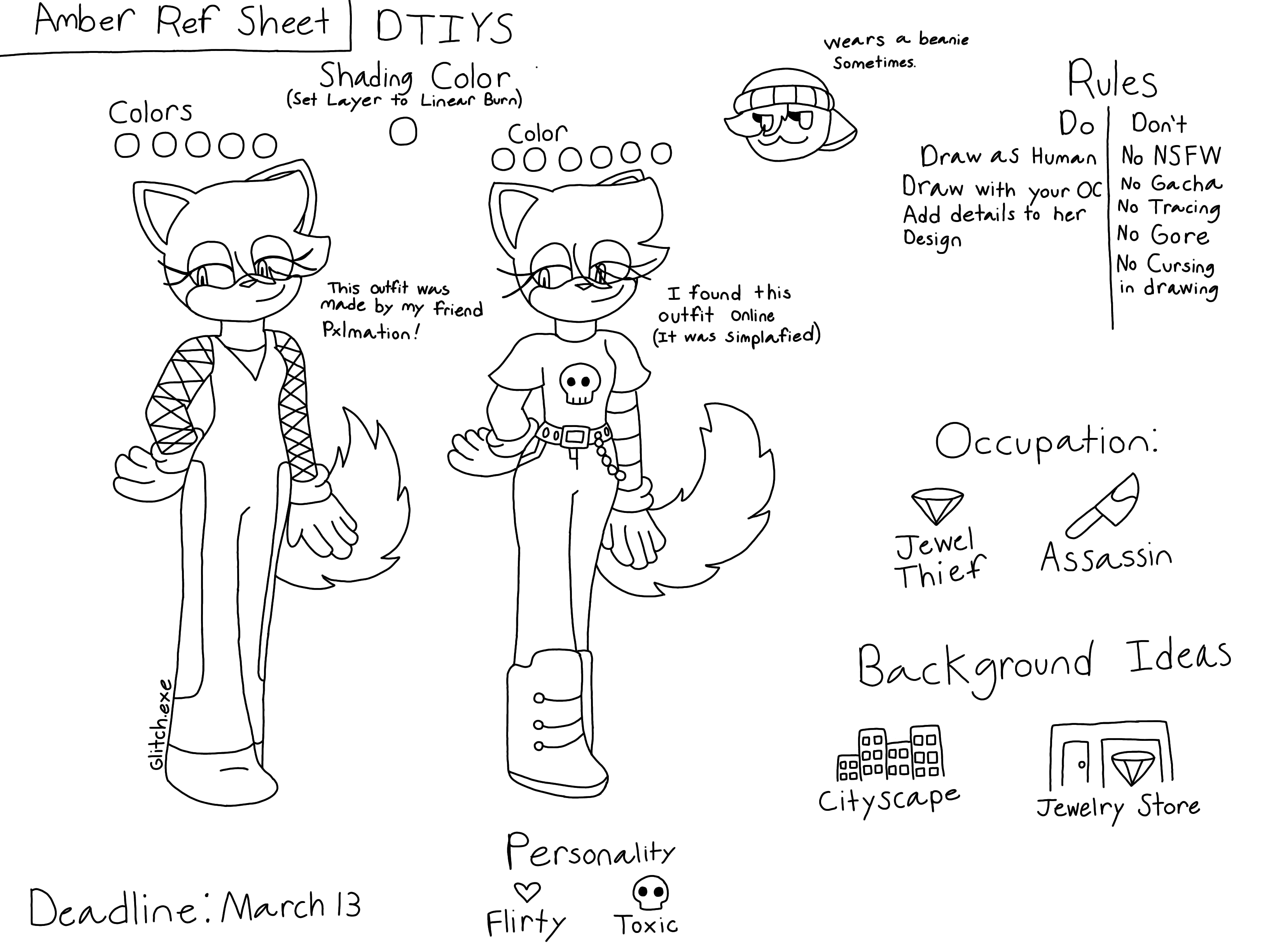 Amber Ref Sheet Outline - ibisPaint