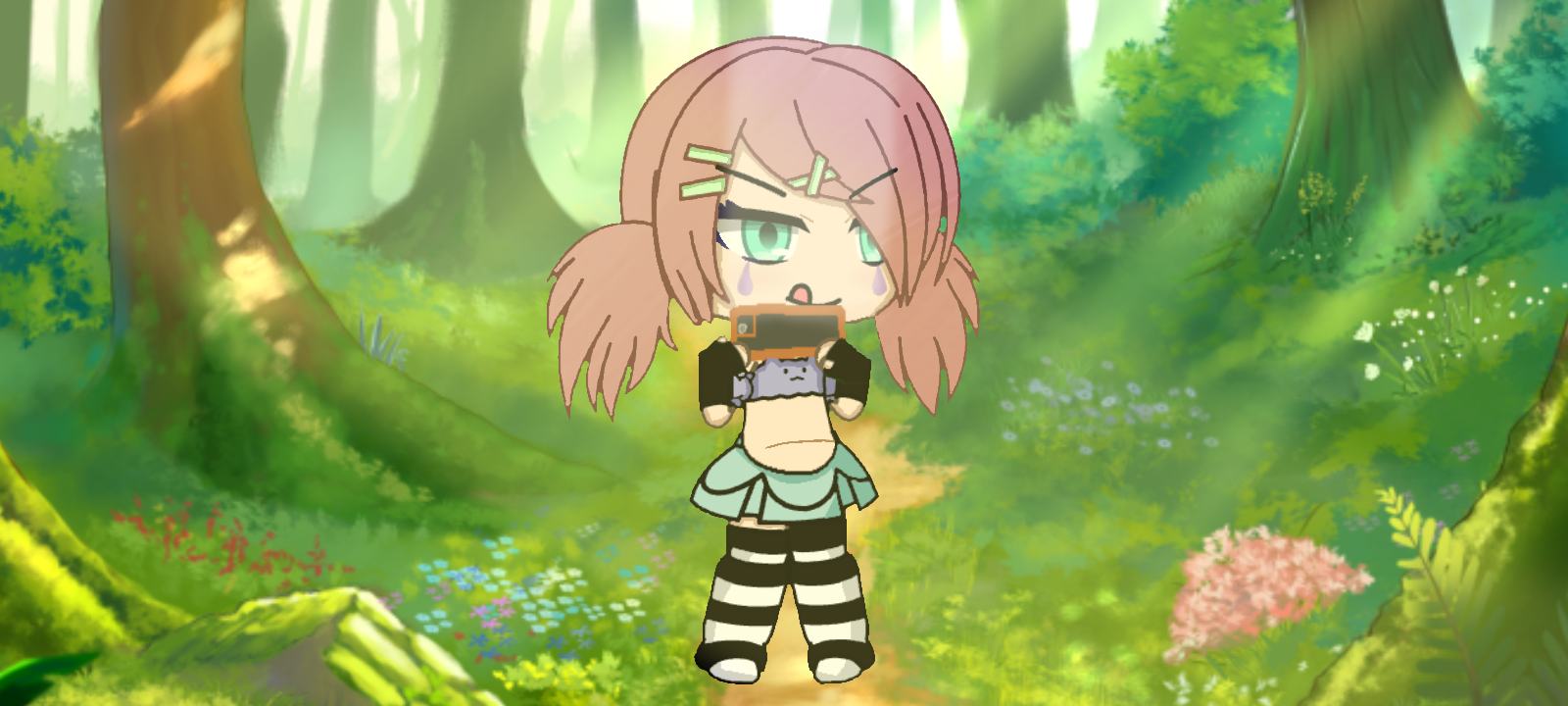 gaming in the forest (gacha edit) - ibisPaint