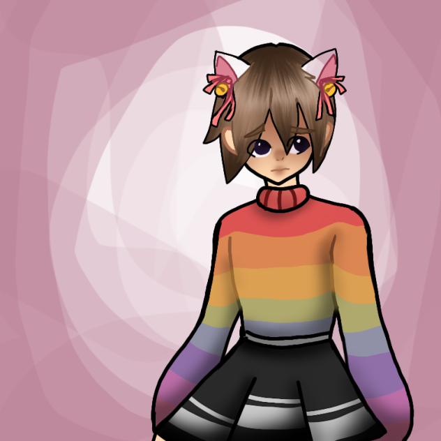 мальчик в юбке и свитере - ibisPaint