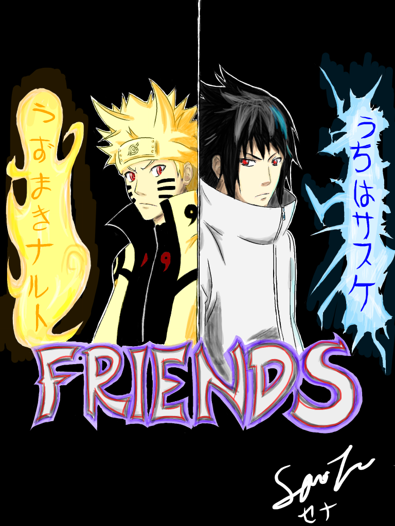 Naruto and Sasuke - Friends - ibisPaint