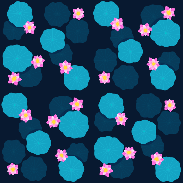 Lotus flower Pattern V2 - ibisPaint