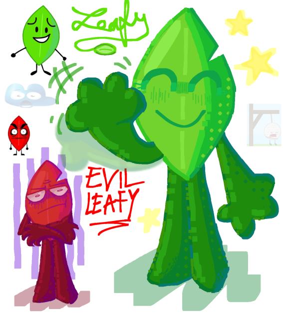 Leafy and Evil Leafy !!🍃🍁 - ibisPaint