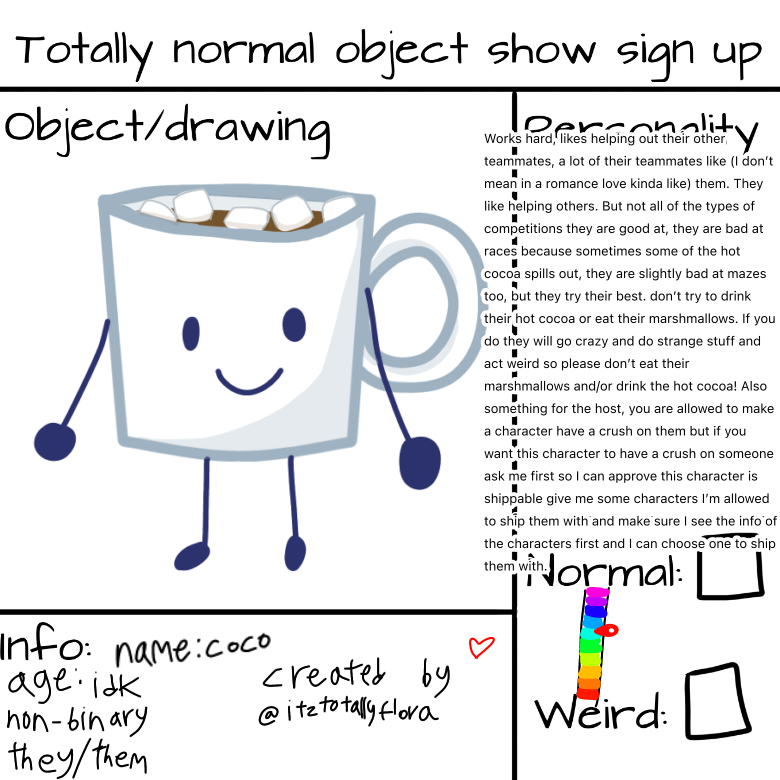 Totally Normal Object Show Sign Up - ibisPaint