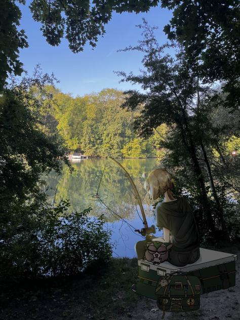 fishing in the park - ibisPaint