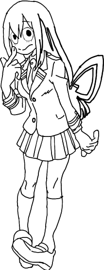 Tsuyu Asui coloring sheet - ibisPaint