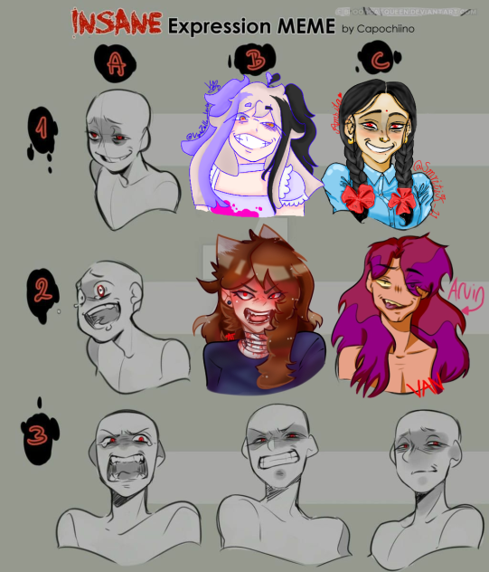 Insane expression meme collab - ibisPaint