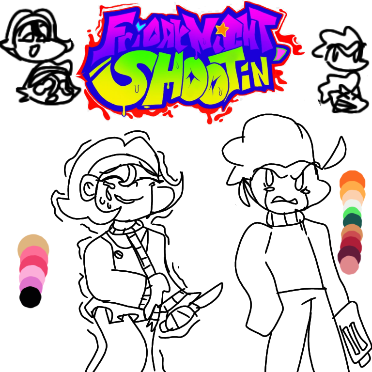 Friday night shootin FNF OwO - ibisPaint
