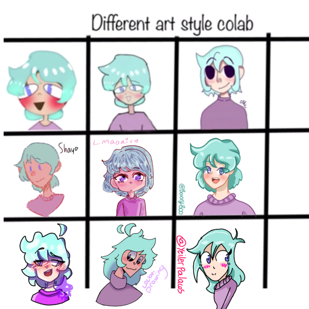 Different art-style collab - ibisPaint