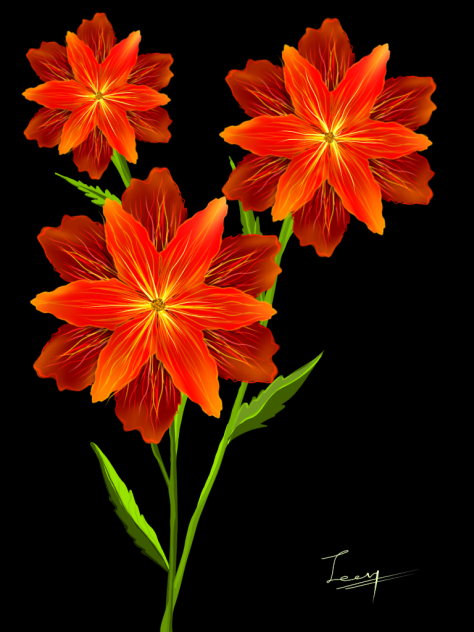 Red flower - ibisPaint