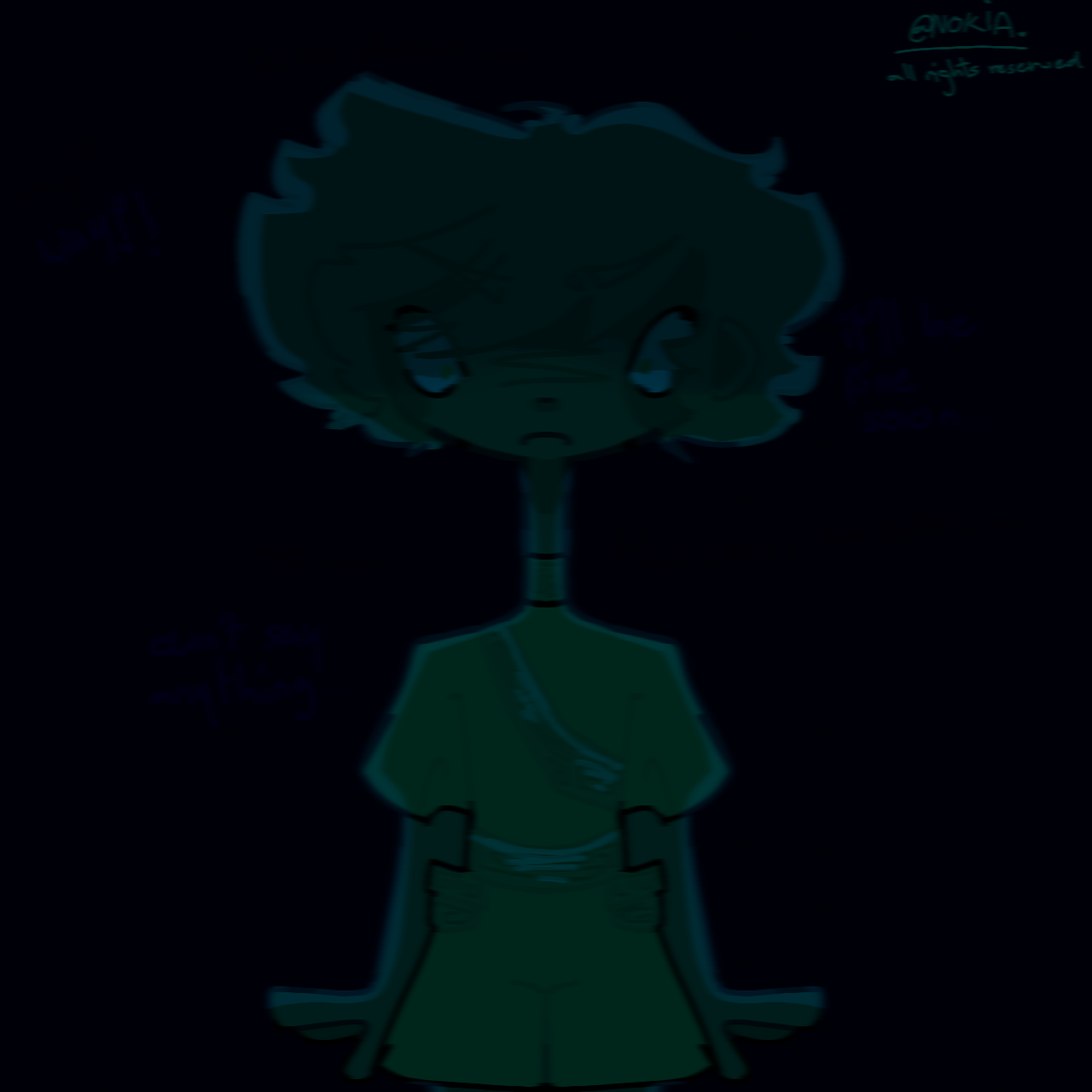 stuck alone, in a swarm of your thoughts - ibisPaint