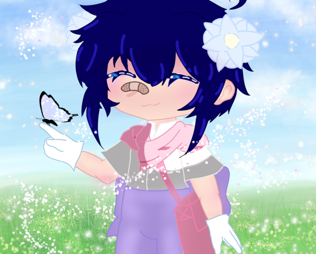 Mari in the field - ibisPaint