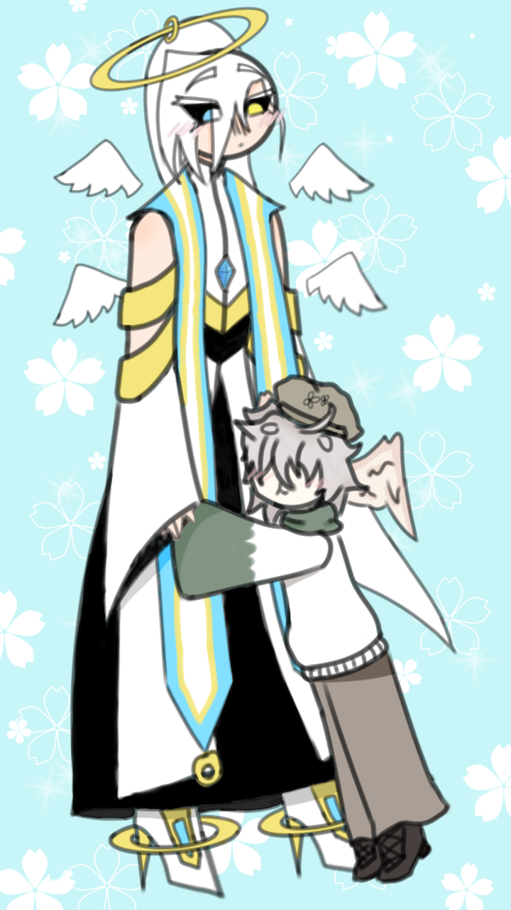 Azi got caught by a cute little ghoast - ibisPaint