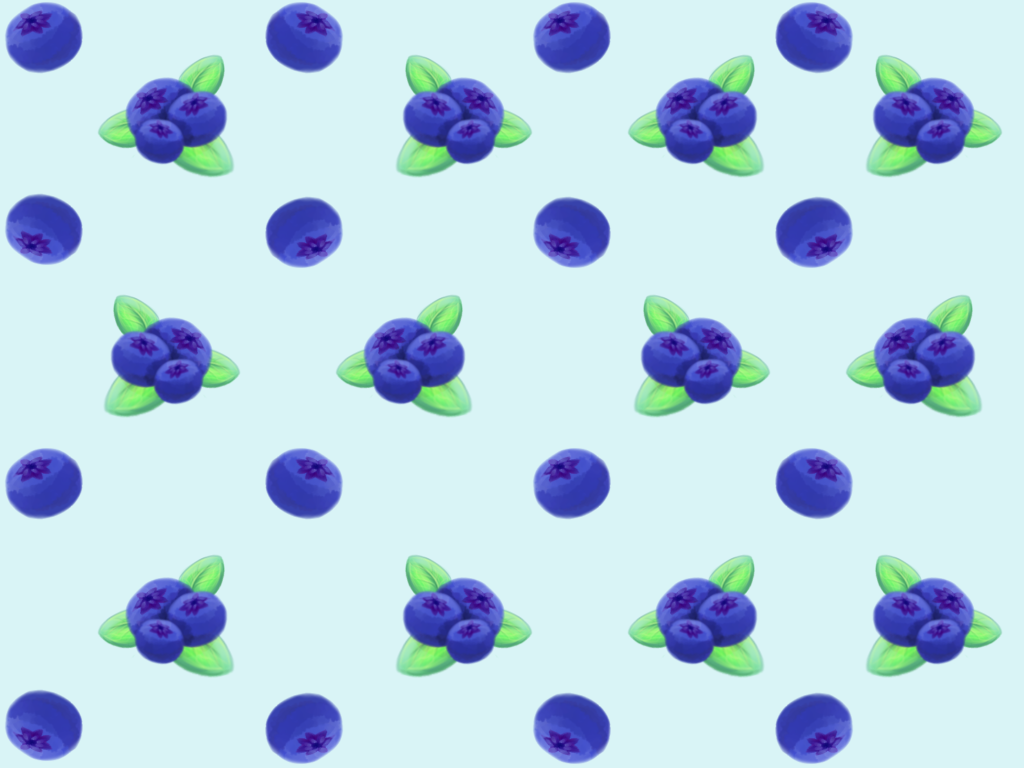Blueberry pattern for wallpaper - ibisPaint
