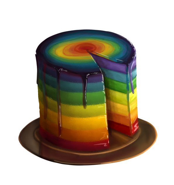 rainbow cake 🌈 2 - ibisPaint