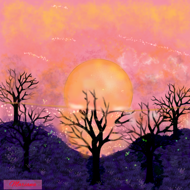 Un atardecer de verano - ibisPaint