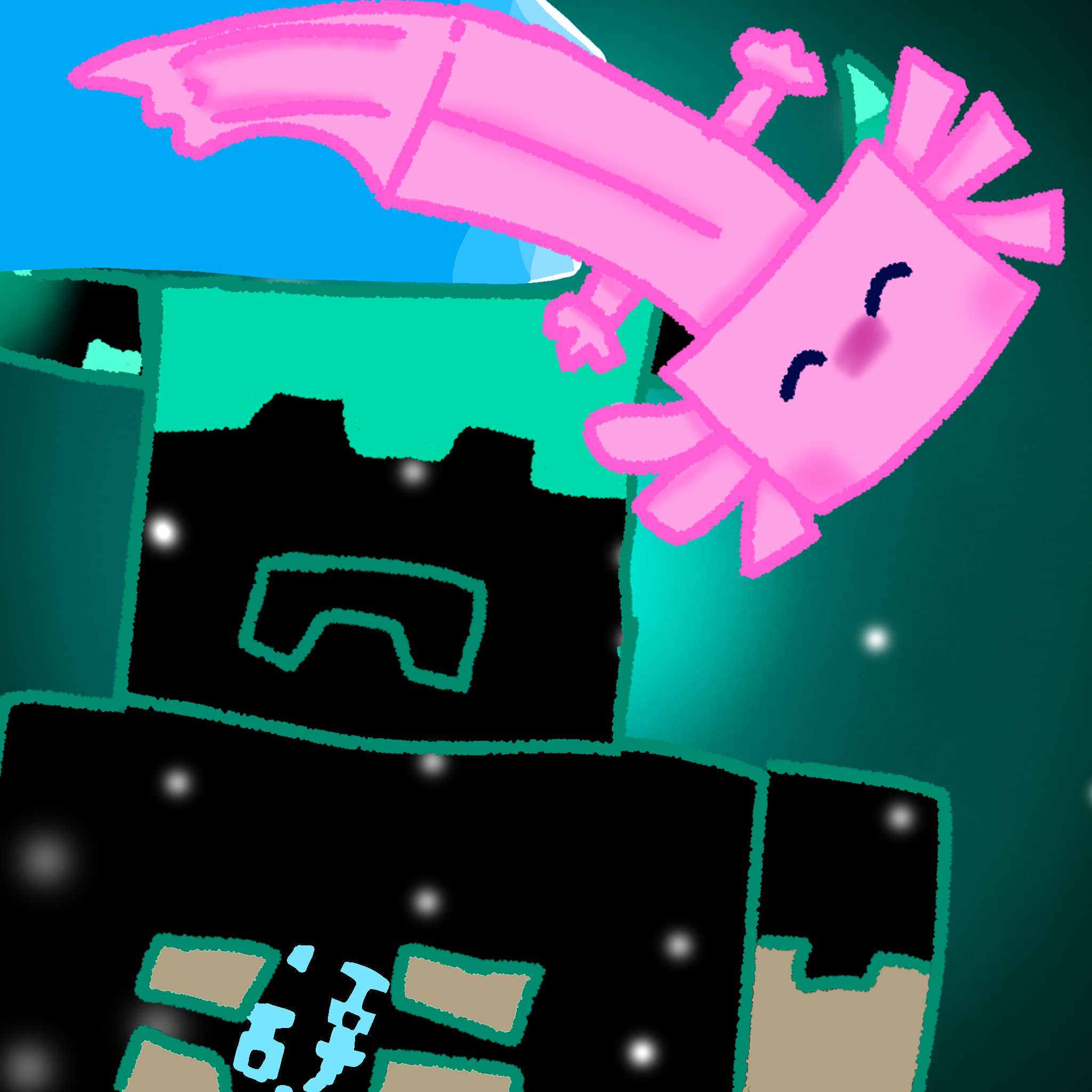 Axolotl and Warden - ibisPaint