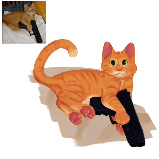 cat pew pew - ibisPaint