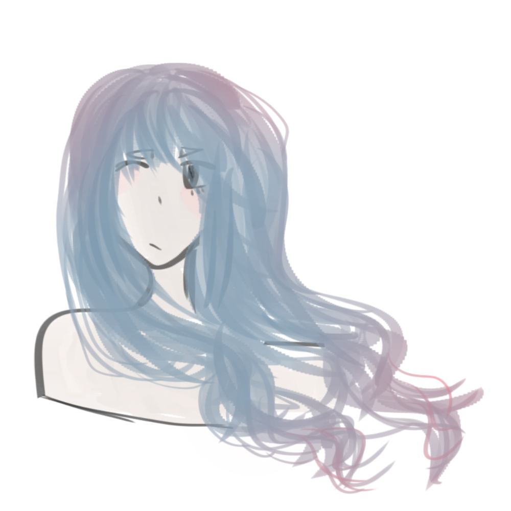 Blue hair - ibisPaint